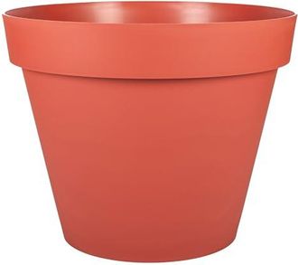 Eda Blumentopf, rund, Toskana, &Oslash; 30 cm, Volumen 10 l, &Oslash; 29,5 x H&ouml;he 24 cm, Orange Terra