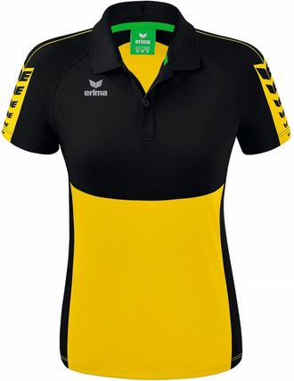 Erima Damen Six Wings Sport Polohemd (1112220), gelb/schwarz, 36