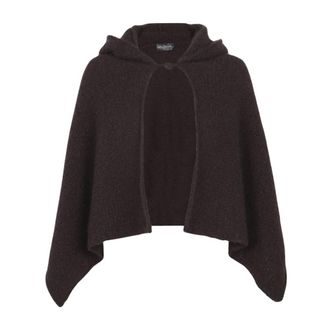 Cortana Gestrickte Crossover-Kapuze - - Knitwear - Damen - Braun - ONE SIZE
