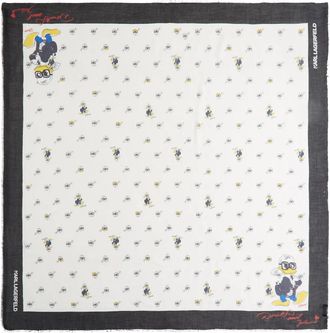 Karl Lagerfeld Tücher & Schals - DISNEY X KL BEDRUCKTES HALSTUCH - Gr. unisize - in Weiß - für Damen