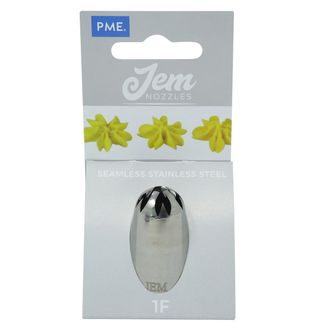 PME JEM Spritzblumentülle Nummer 1F, Edelstahl, Silber, 2 x 2 x 3.5 cm