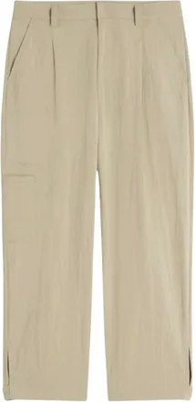 Maison Kitsun&eacute; Homme, Pantalons, Beige, Taille: W40 Pleated Cargo Pants