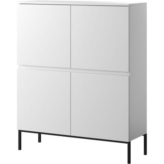 Selsey Selsey Bemmi - Commode 100 cm - blanc avec pieds noirs