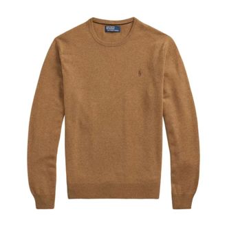 Polo Ralph Lauren Homme, Pulls, Brun, Taille: 2XL Pull Ras du Cou avec Poney Brod&eacute;