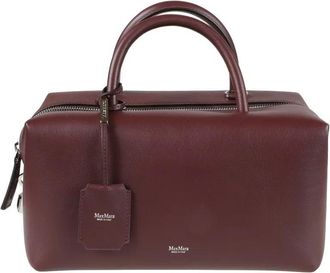 Max Mara Crossbody Bags - Structured Burgundy Handbag With Smooth Leather Fi - Gr. unisize - in Rot - für Damen