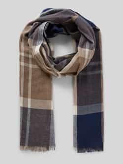 Christian Berg Schal aus reiner Baumwolle mit Fransenabschluss