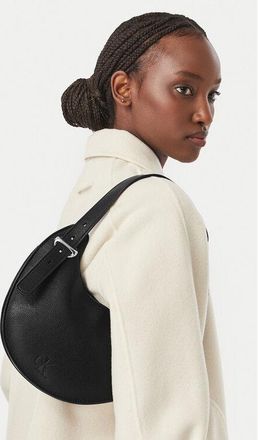 Calvin Klein Handtasche Asym Buckle Shoulder Bag LV04F3872G Schwarz