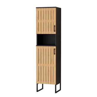 Vicco Badschrank Bambus Vayra 35x145x32 cm - Hochschrank, Passt zu vielen Einrichtungsstilen - von modern bis klassisch