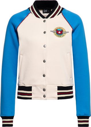 Queen Kerosin Damen College Jacke Wonder Cat beige