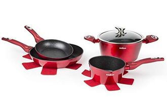 Excelsa Phoenix Set aus 2 Pfannen und 2 Kochtöpfen, Aluminium mit Antihaftbeschichtung