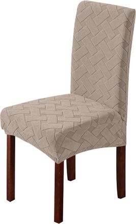 Generic Schicker Jacquard Stuhlhussen Set F&uuml;r 2,4,6,8 St&uuml;hle - Stretch Bez&uuml;ge Mit Hoher R&uuml;ckenlehne, Waschbar & Universell - Perfekt F&uuml;r Esszimmer, K&uuml;che, Hoc