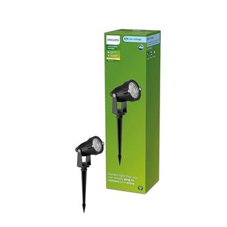 Philips Outdoor Niedervolt Caper Spots Erweiterung, 1x1,5W, 24V, 2700 Kelvin, IP67 wasserfest, schwarz