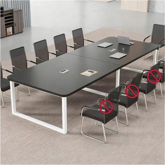 Generic Rechteckiger Tisch, gro&szlig;er Konferenztisch, moderner Flurtisch, mit Metallstruktur, for B&uuml;ro, Besprechungsraum und Schulungsraum for 4-6 Personen(H,180