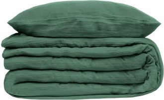 Atmosphera Atmosphera - Bettw&auml;sche - Baumwolle Chiffon - Celadon gr&uuml;n - 260x240 cm cr&eacute;ateur dint&eacute;rieur