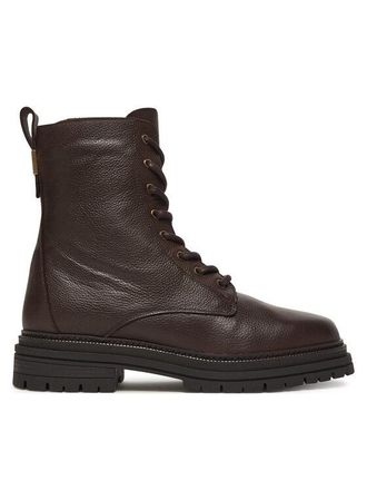 Tommy Hilfiger Schn&uuml;rstiefeletten Th Plaque Pebble Lace Boot Warm FW0FW08767 Braun