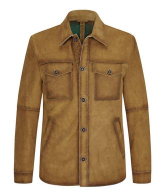 Milestone Lederjacke MSTorres Over Shirt aus reinem Velours Leder