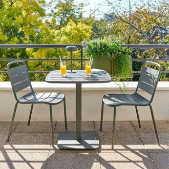 Hesperide Table de jardin 2 places Alegoria 70x70cm vert laurier - Hesp&eacute;ride