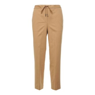 Circolo 1901 Femme, Pantalons, Beige, Taille: 38 FR Pantalon Carotte Premium &agrave; Cordon de Serrage