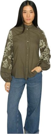 Mos Mosh MOS Mosh, Femme, Blouses et Chemises, Vert, Taille: 40 FR Louis Line Shirt