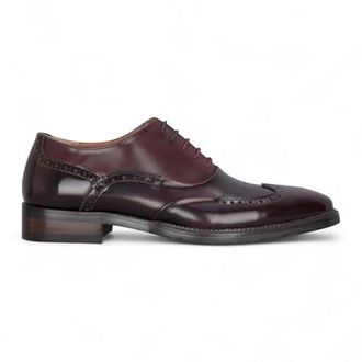 Infinity Leather Chaussures Richelieu Habill&eacute;es en Cuir Verni Bordeaux pour Homme - Harry
