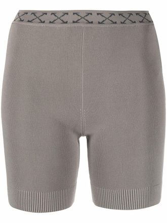 Off-white short nervur&eacute; &agrave; motif Arrows - Vert