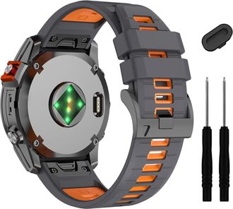Generic 26 mm Fenix 7X 6X Pro 5X Plus Uhrenarmband, weiches Silikonarmband, für Enduro 2/Descent MK2i/MK3i 51 mm/Tactix 7Pro/Epix 51 mm Armband