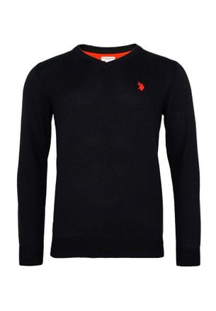 U.S.Polo Association Strickpullover Pullover V-Neck Feinstrick (1-tlg)