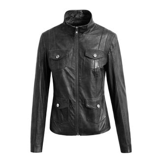 BTF-CPH Biker Lederjacke mit Stehkragen - - Jackets - Damen - Schwarzk - S
