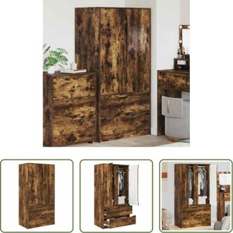 vidaXL vidaXL Ger&auml;ucherte Eiche - Badezimmerschrank mit T&uuml;r Ger&auml;ucherte Eiche 79,5 x 49 x 156 cm
