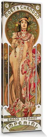 1art1 Alphonse Mucha Poster Moët Et Chandon, Grand Cremant Imperial Plakat-Kunst, 1899 Bilder Leinwand-Bild Auf Keilrahmen | XXL-Wandbild Poster Kunstdruck 