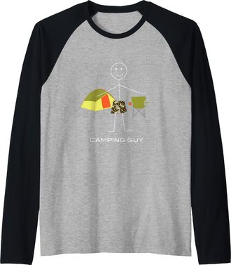 Whyitsme Design Herren Lustiger Herren Camping Guy Boy Camper Raglan