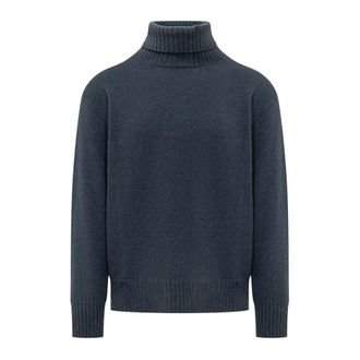 Amaranto Dolcevita Rollkragenpullover - - Knitwear - Herren - Blau - S