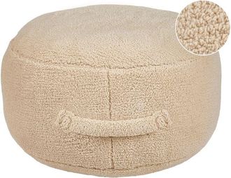 Beliani Beliani - Rundes Sitzkissen Polyester Beige 50 x 50 x 30 cm stilvoll extra Platz