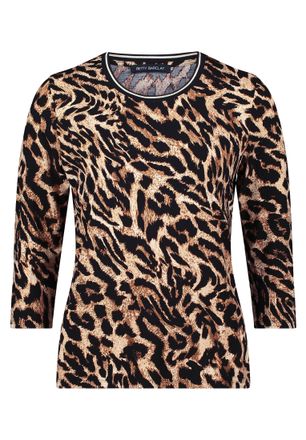 Betty Barclay Damen 2551/1563 T-Shirt, Black/Beige, 40