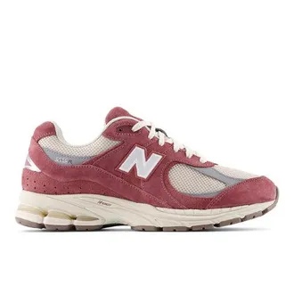 New Balance Unisexe 2002R en Rouge/Gris, Suède/Mesh, Taille 37.5 Large