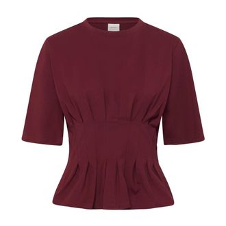 Gestuz Crew-Neck T-Shirt - - Tops - Damen - Lila - L