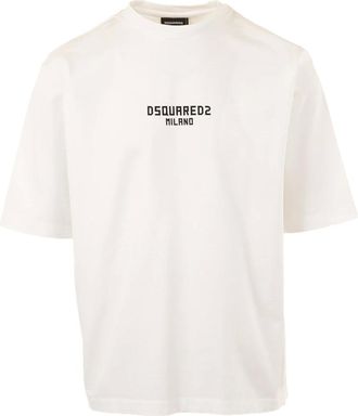 Dsquared2 Homme, Tops, Blanc, Taille: M Milano Loose Fit T-Shirt