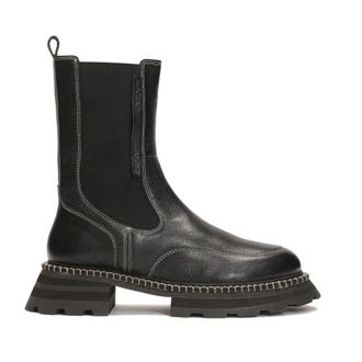 Kazar Schwarze Leder-Chelsea-Boots mit kontrastierender Verzierung - - Shoes - Damen - Schwarzk - 38 EU