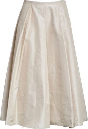 Max Mara Femme, Jupes, Beige, Taille: 38 FR Wide Midi Skirt
