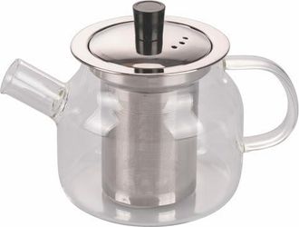 Villa D'Este Home Tivoli Teekanne 400 ml mit Teesieb aus Borosilikatglas