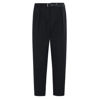 White Sand Pant Pinces Inversa Flanella Viscosa - - Trousers - Herren - Schwarzk - L