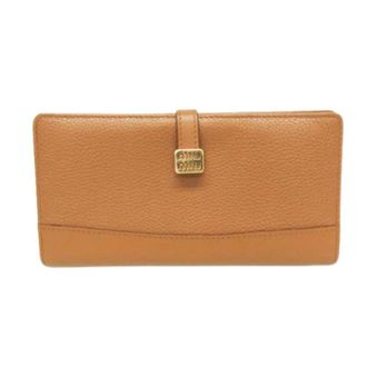 Miu Miu Portefeuille long (&agrave; deux volets) Pre-owned - Femme - Pre-owned - Brun - Taille: ONE Size