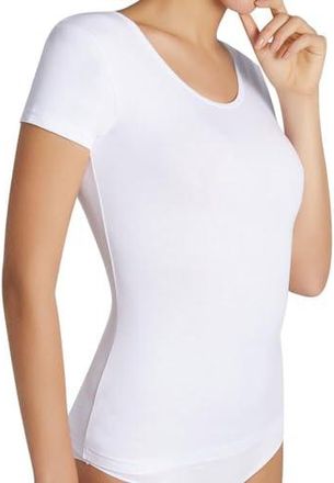 Ysabel Mora Maillot de Corps Thermique Blanc à Manches Courtes