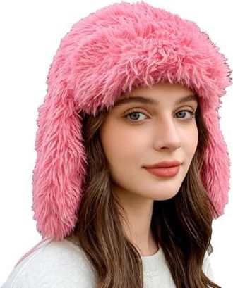 Generic Bonnet dhiver - Bonnet lapin pour filles | Peluche avec texture douce, accessoire de t&ecirc;te l&eacute;ger, protection chaude coupe-vent, &eacute;cole, cyclisme, voyage