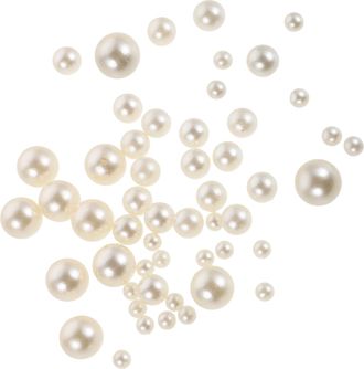 BESPORTBLE 500st&uuml;cke Kunststoffperlen f&uuml;r Dekoration Runde Perlen Elfenbeinfarbener und Wei&szlig;er Farbe f&uuml;r Kerzenarrangements Vasenf&uuml;llung und Tischdekoration bei 