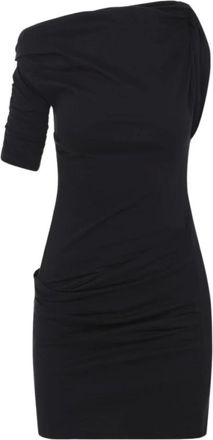 Jacquemus Femme, Robes, Noir, Taille: 38 FR La Mini Robe Drapeado