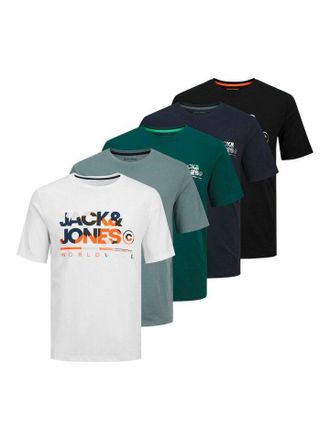 Jack & Jones T-Shirt JJLuke (5-tlg) Plain/ohne Details