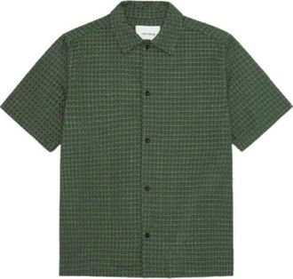 Les Deux Homme, Chemises, Vert, Taille: XL Check Seersucker SS Shirt