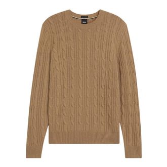 HUGO BOSS H-Hetico Zopfmuster-Pullover - - Knitwear - Herren - Beige - L