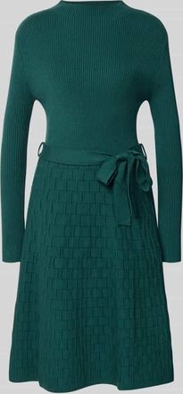 Apricot Knielanges Strickkleid mit Bindeg&uuml;rtel